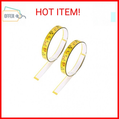 2 Pcs Steel Self-Adhesive Measuring Tape,39 Inch Left-to-Right Sticky ...