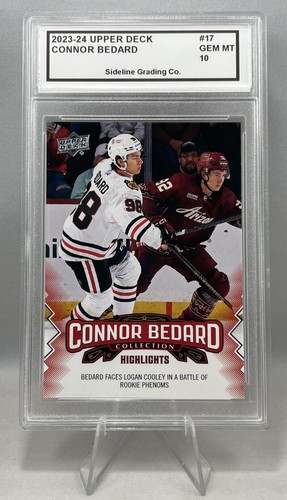 Connor Bedard Graded 10 Gem Mint Rookie Card 2023-24 Upper Deck Rookies ...