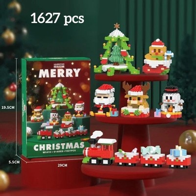 Santa Micro Building Blocks Christmas Gift Assorted Mini Bricks Set ...