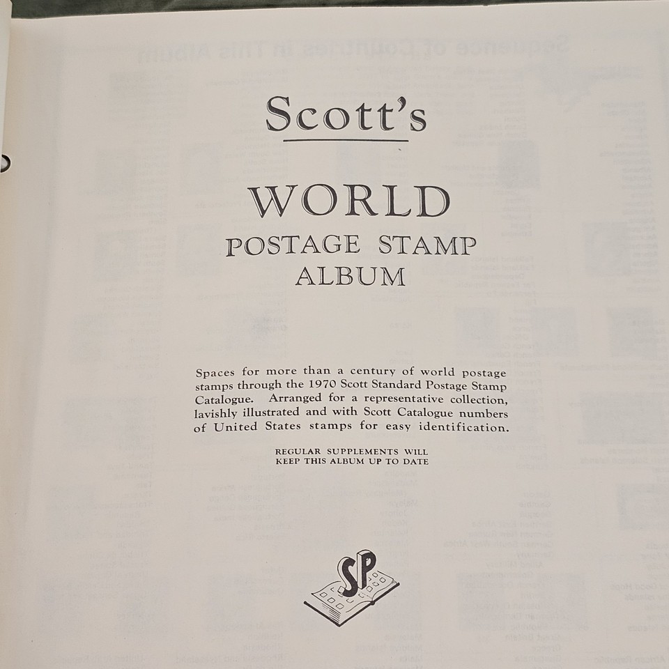 Scott’s World Stamp Album Book Postage Album 1970 Stamps Collect Some ...