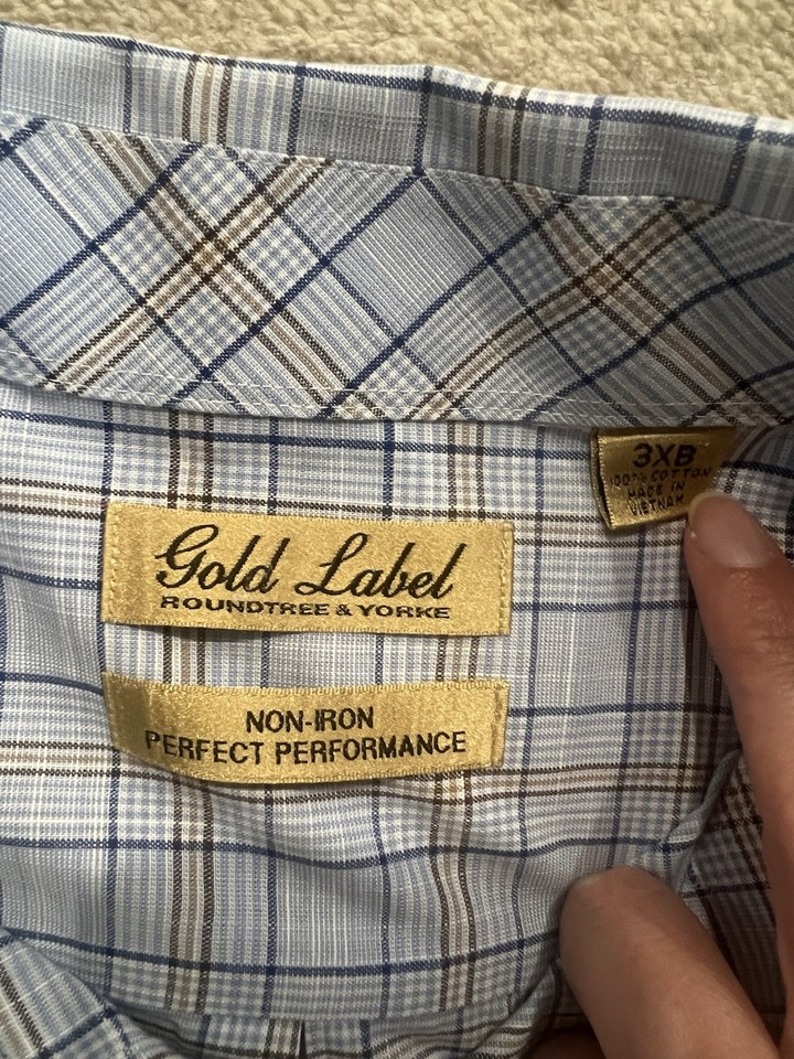 Roundtree & Yorke Gold Label Shirt Men’s Button Down Lot Of 5 Size 3XB ...