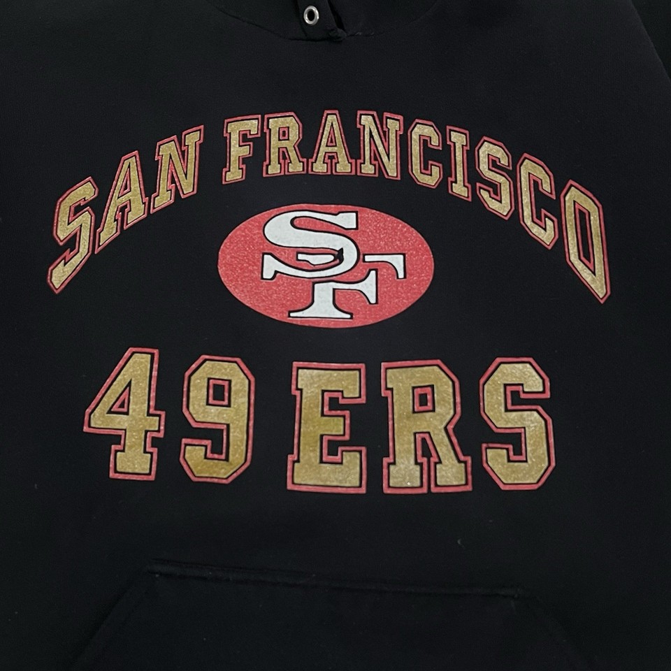 Vtg 90s Logo 7 San Francisco 49ers Hoodie Black Large | eBay UK