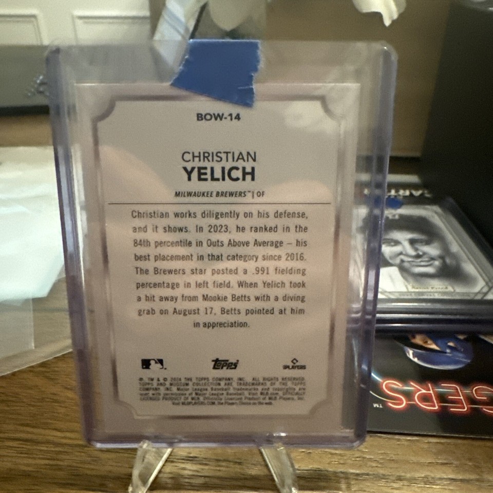 2024 Topps Museum Collection Christian Yelich Body Of Work Insert BOW ...