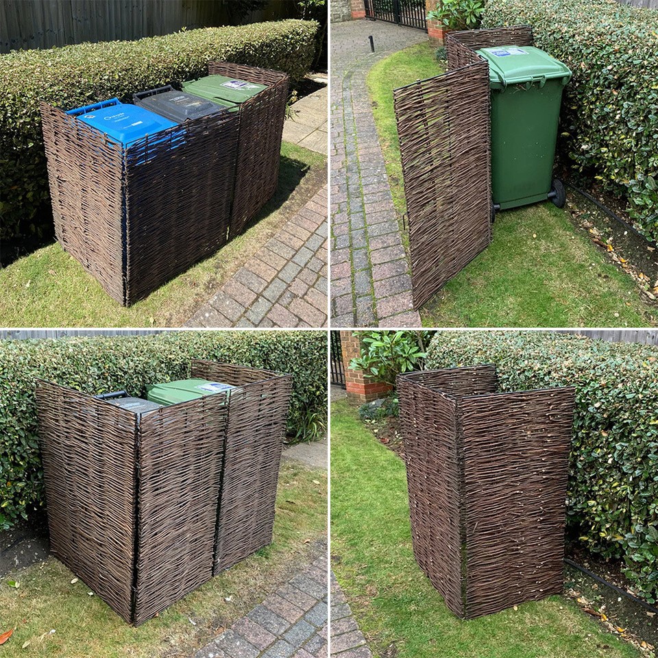 OUTDOOR WHEELIE BIN STORAGE DOUBLE AND TRIPLE SHED WOODEN DUSTBIN ...