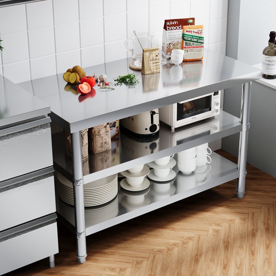 Commercial Kitchen Work Bench Catering Stainless Steel Food Prep Table ...