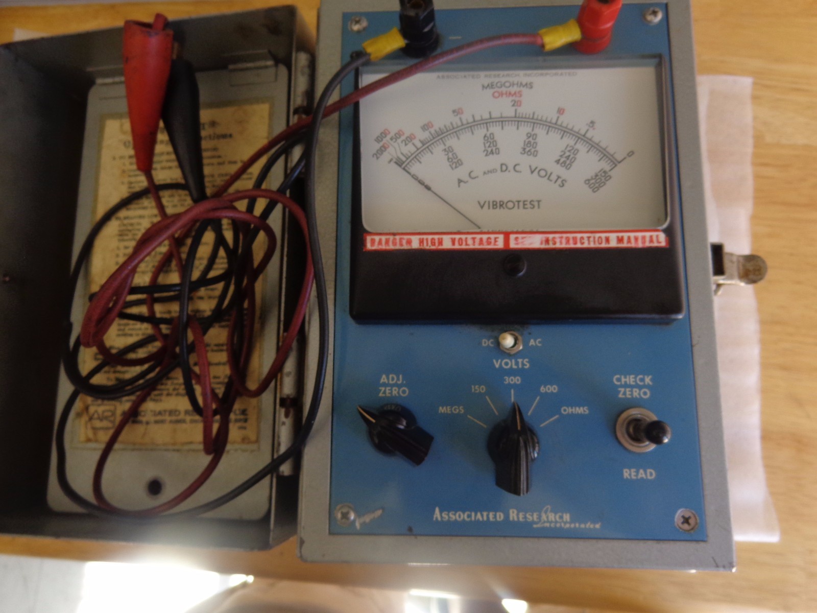 Associated Research 201 Vibrotest Meter With Manual | eBay