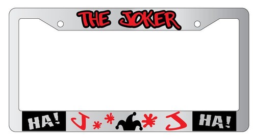 The Joker Chrome License Plate Frame DC | eBay