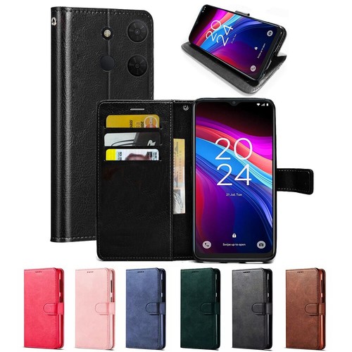 For TCL 503 Wallet Leather Case Shockproof Flip Magnetic Cover | eBay
