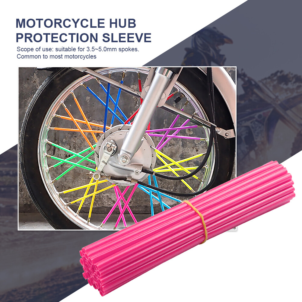 Guard Protector ABS Wheel Rim Skin Cover Universal for Motorcycle (Pink ...