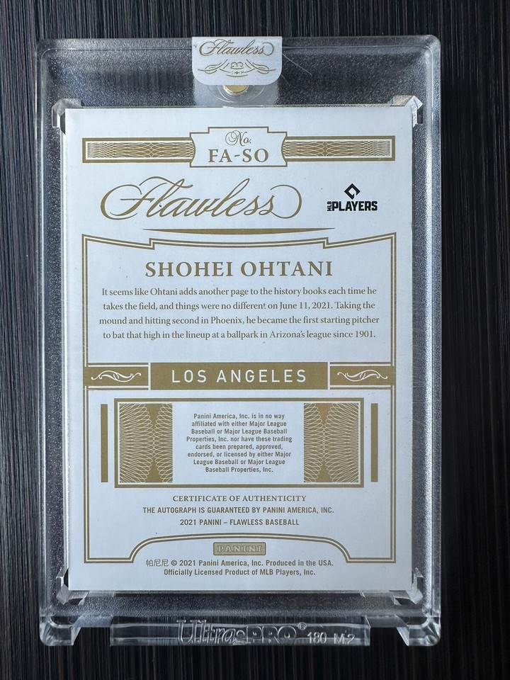 SHOHEI OHTANI 2021 FLAWLESS RUBY AUTO #FA-SO 04/10 ENCASED ON CARD PANINI | eBay