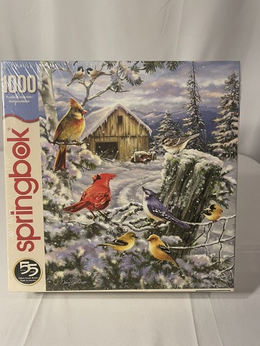Springbok Hallmark "FROSTY MORNING SONG" 1000 Piece Cardinal Bird ...