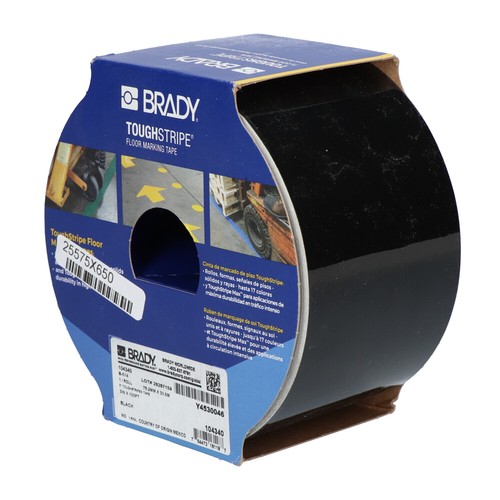 Brady 104340 Toughstripe Floor Marking Tape 76.2Mm 30.48M Black New NFP ...