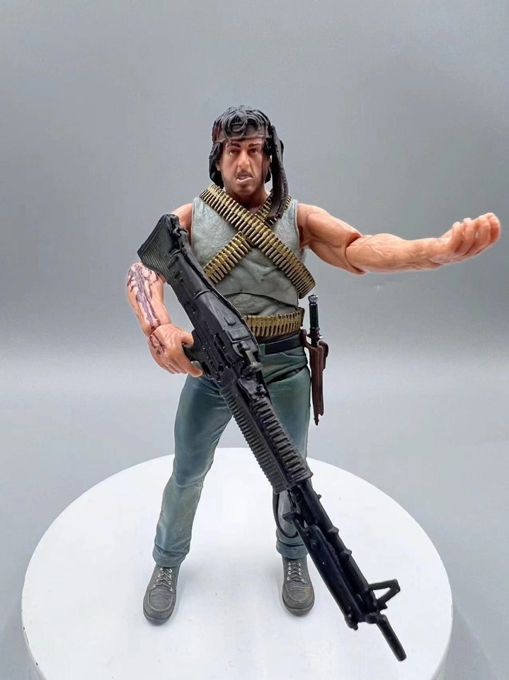 NECA RAMBO First Blood John J Rambo 7" Action Figure Set Stallone IN ...