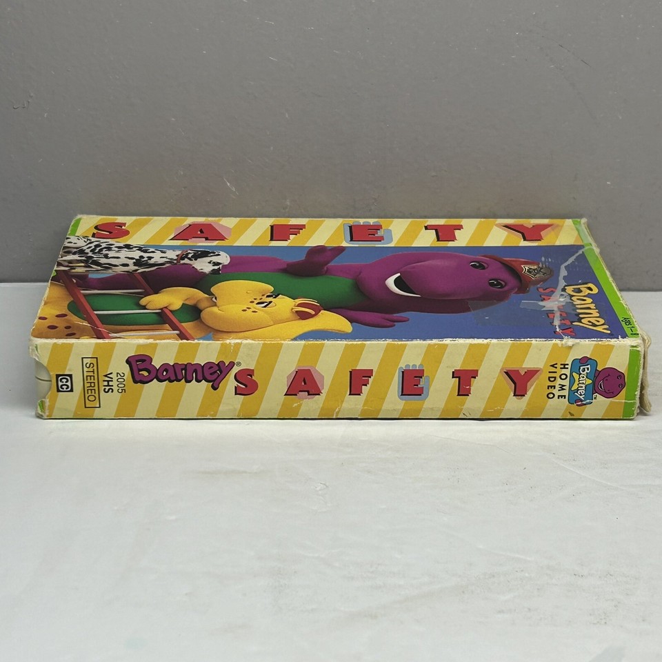 Barney & Friends Safety VHS 1995 Video Tape VTG Kids Sing Along Songs ...