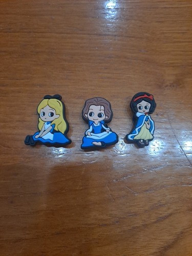 Lot Of 3 Disney Princess Themed Croc Charm Jibz Cinderella Snow White ...