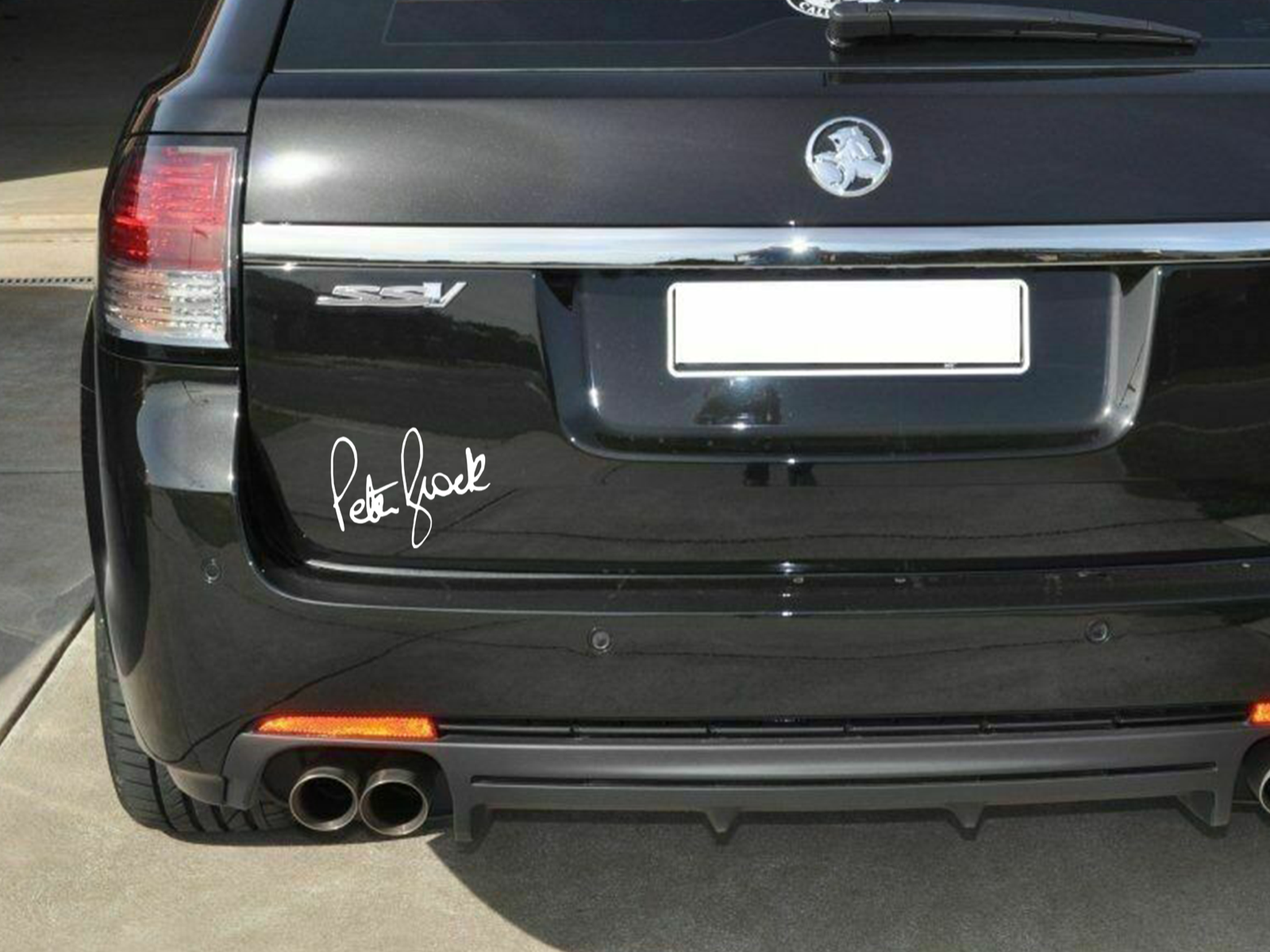 PETER BROCK Signature Vinyl Cut GOLD Decal 75mm Dash Window FREE POST ...