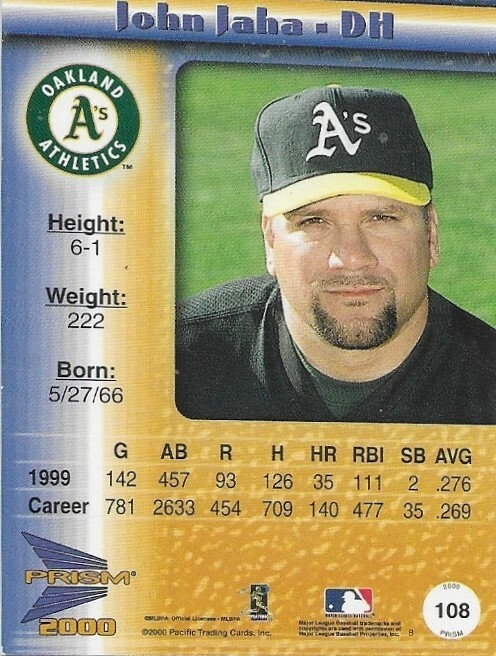 John Jaha Numbered 72/480 prism 2000 (1533) | eBay