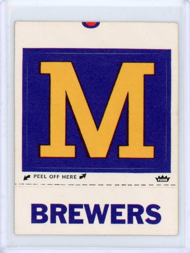 1968-1972 Fleer Cloth Milwaukee Brewers Team Stickers Vintage Baseball ...