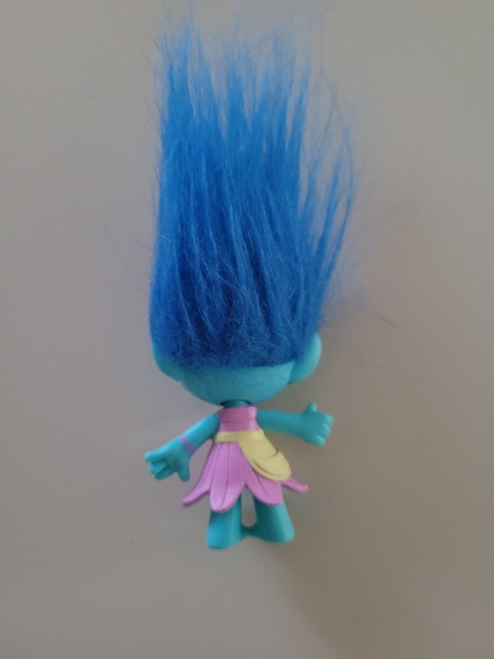 DreamWorks Trolls Figure Detailed PVC Collectible Toy Hasbro Small Blue ...