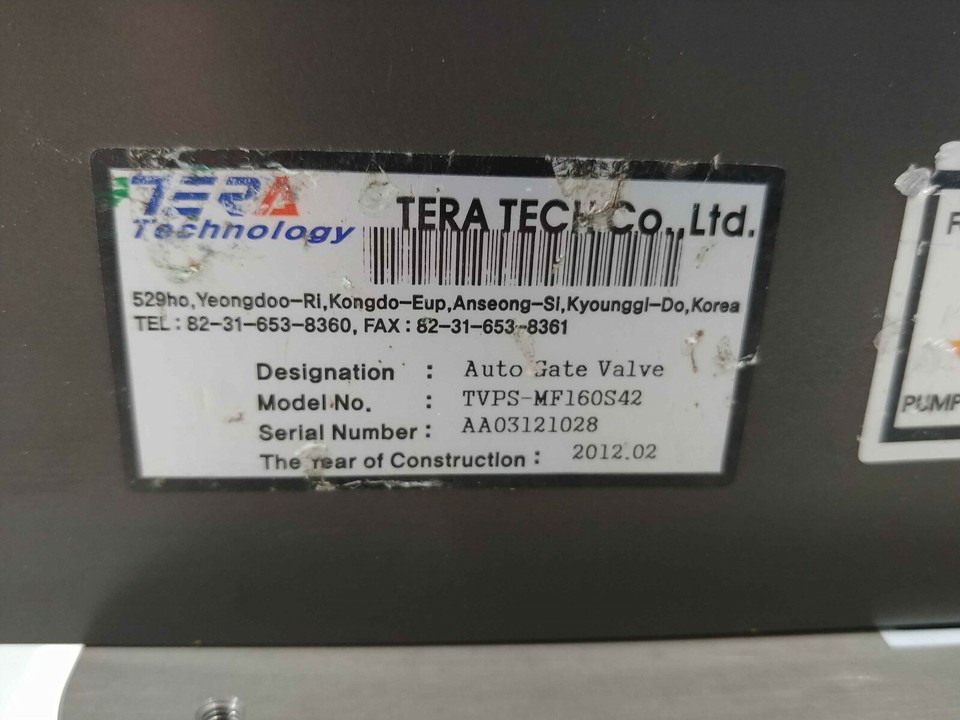 TERA TECH, Auto Gate Valve, TVPS-MF160S42 | eBay
