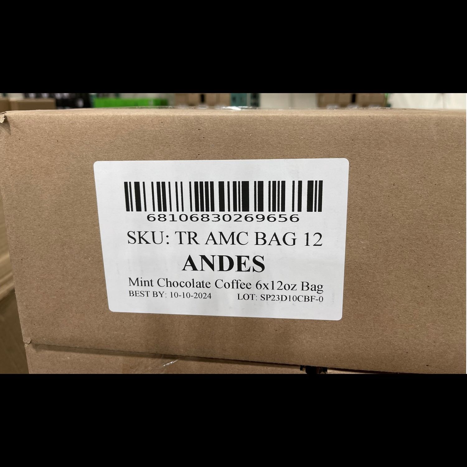 Andes Chocolate Medium Roast Mint Flavored Ground Coffee, Six bags-12 ...