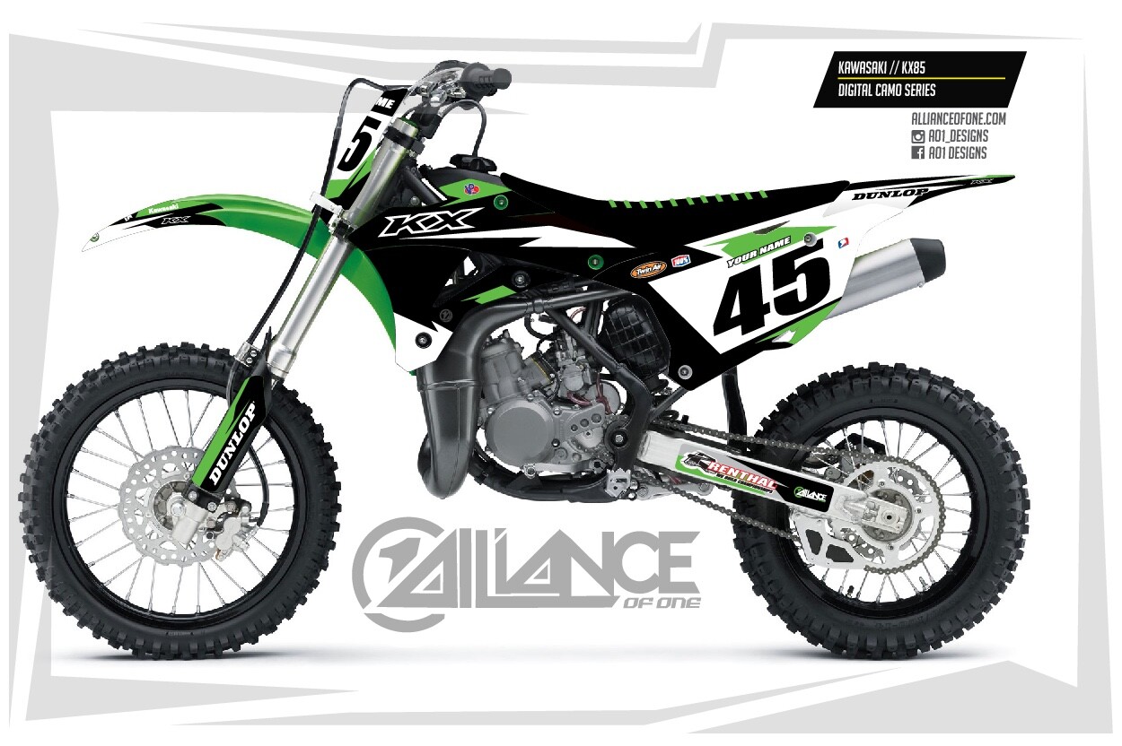 2014-2021 KX100 KX 85 A2 SERIES Graphics Kit DECALS | eBay