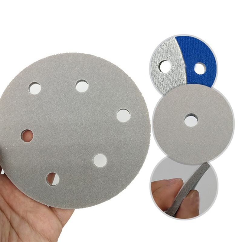 125mm Sponge Sanding Discs 300-3000 Grit 6 Hole Hook&Loop Sandpaper Wet ...