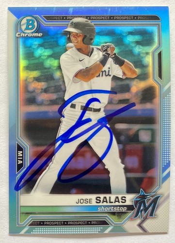 JOSE SALAS RC SIGNED IP 2021 BOWMAN DRAFT CHROME AQUA BDC-169 ROOKIE ...