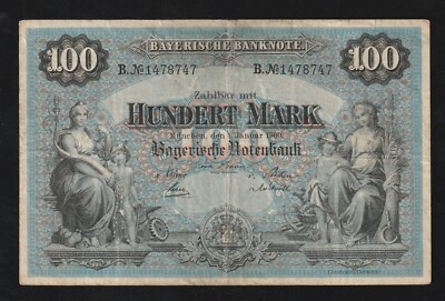 Germany, 100 Mark, 1900, P-S922, RARE Banknote | eBay