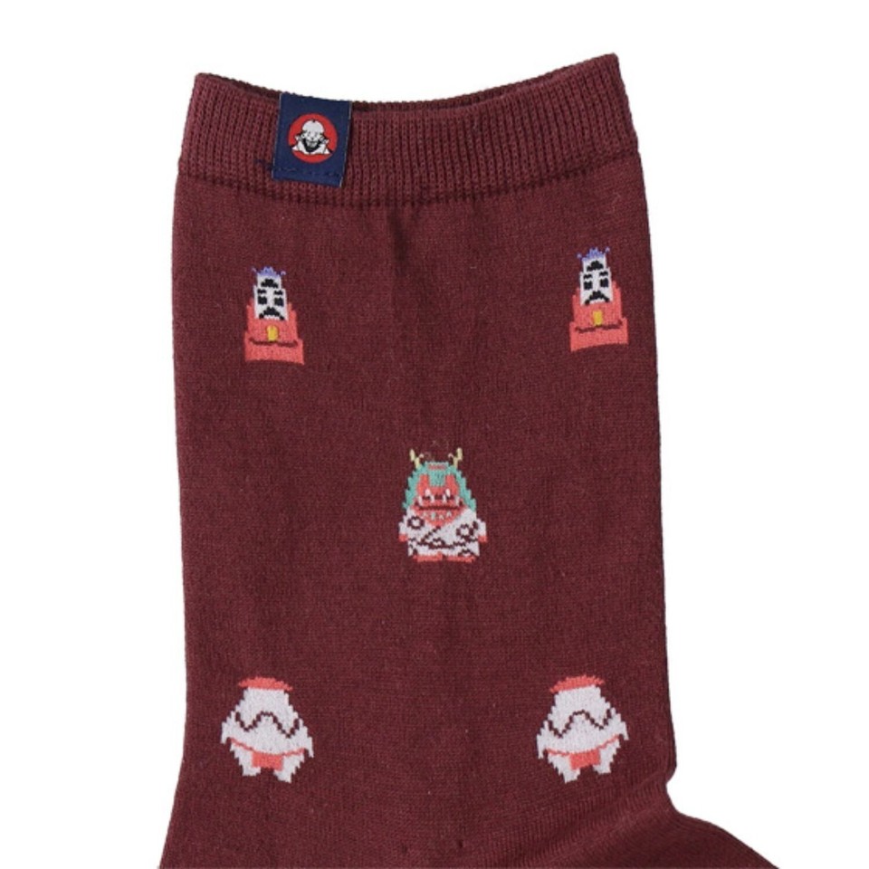 Spirited Away Socks 23-25㎝ No Face Whole Pattern (Wine) Studio Ghibli ...