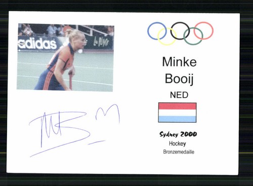 Minke Booij Hockey Nationalmannschaft Originial Signiert + A 247040 ...