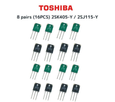 8 Pairs (16pcs) Toshiba 2SK405-Y / 2SJ115-Y Audio Power MOSFET NOS from ...