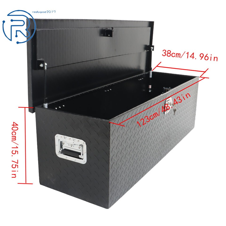 49"×15"×15" Aluminum Truck Pickup Flat Bed Tool Box Underbody Storage ...