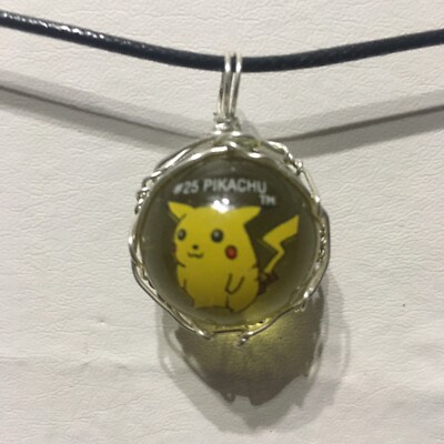 VTG Pokemon Marble Necklace Pikachu Sterling Silver | eBay