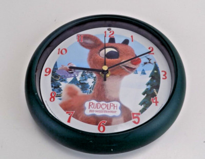 Vintage Rudolph The Red Nosed Reindeer Musical Clock Hard To Find | eBay