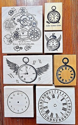 Rubber stamps featuring TIME, TIMEPIECES, WATCHES, CLOCKS, etc. | eBay