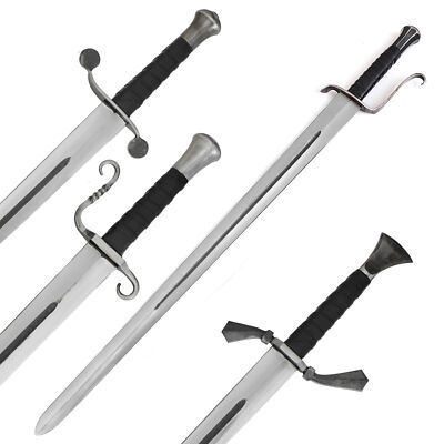 Hand-Forged Medieval Longsword | Full Tang | High Carbon Spring Steel w ...