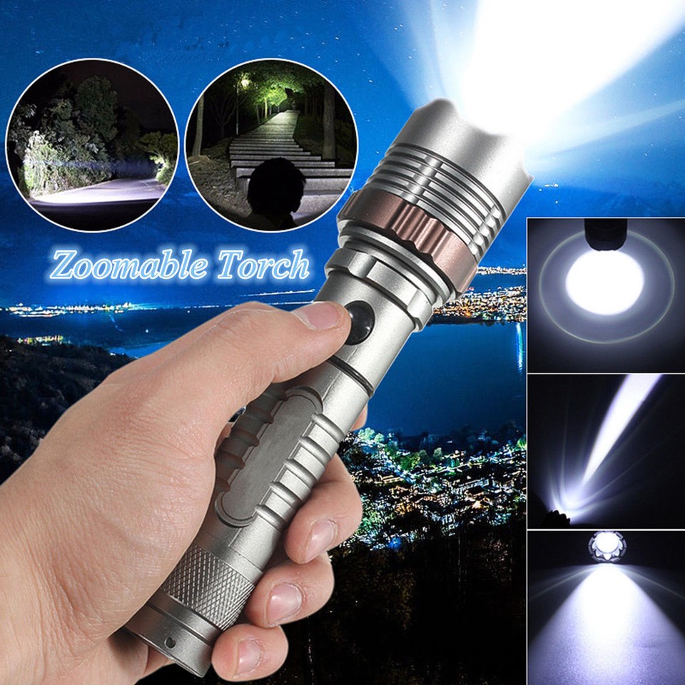 Super Bright 22000000LM LED Flashlight High Powered Torch USB ...