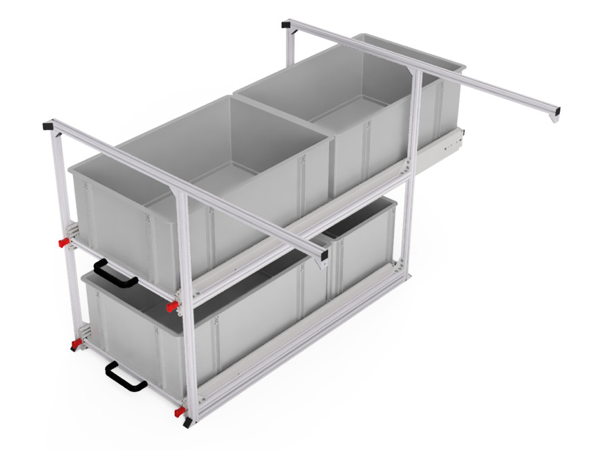 Kastenwagen Regalsystem Auszugssystem Regal Heckgarage Eurobox Camper ...