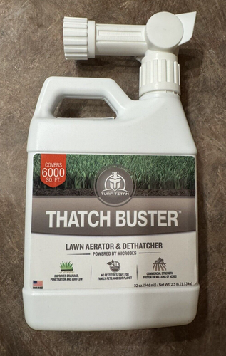 Thatch Buster by Turf Titan - Liquid Lawn Aerator and Dethatcher 32oz ...
