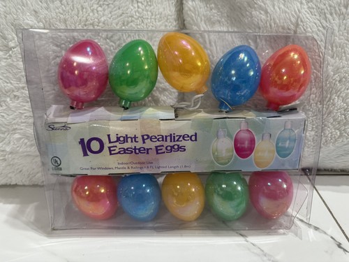 Siennna Easter 10 Eggs String Lights Pearlized Multi-Colored Spring Holiday NEW | eBay