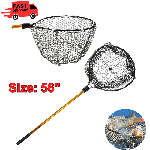 High Strength Large Landing Net - Fishing Net with Long Handle and ...