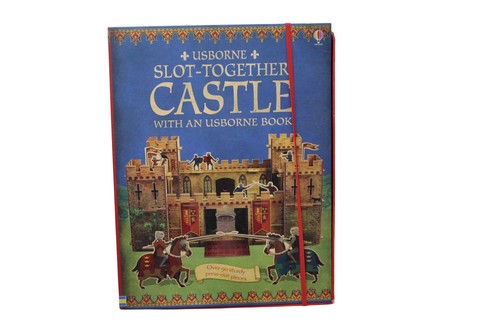 Usborne Slot-together Castle Playset Blue Red Green Cardboard Press-out ...