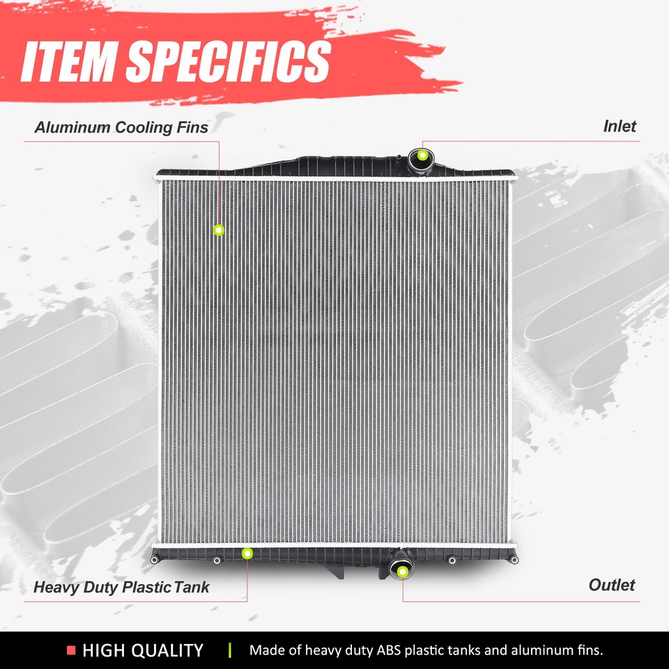 Factory Style 2-Row Aluminum Core Radiator for Volvo WG VNM VNL Mack ...