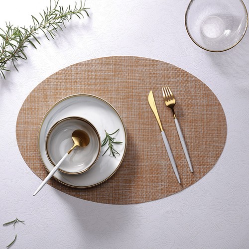 Anti-scalding Table Mats Dinner Plate Protectors Waterproof Pvc Woven ...