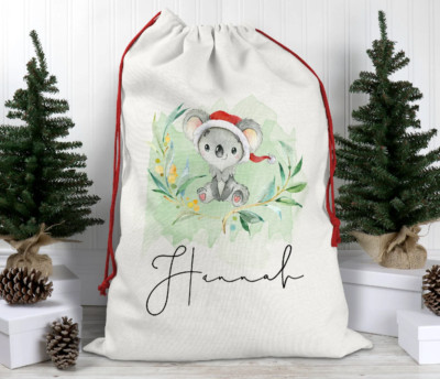 Personalised Santa Sack, Personalised Christmas Sack, Aussie Animals, Koala Bag | eBay Australia