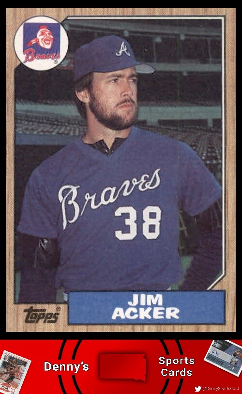 1987 Topps #407 Jim Acker Atlanta Braves Baseball Card | eBay