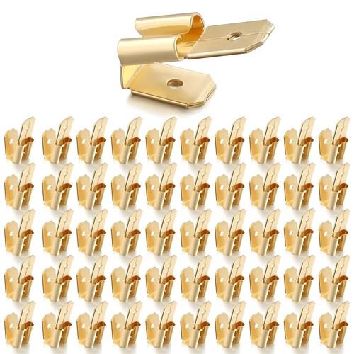 50pcs/Set Piggyback Spade Connectors 3 Way Adapter Dual Male to Single ...