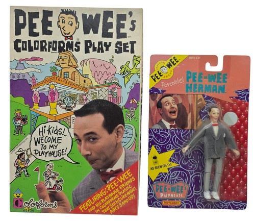 PEE WEE'S Colorform Play Set w/ Original Box ~ PEE WEE HERMAN Action ...