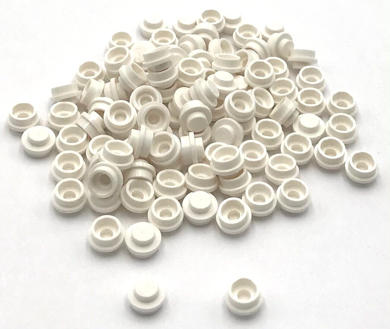 Lego 100 New White Plates Round 1 x 1 Stud Pieces | eBay